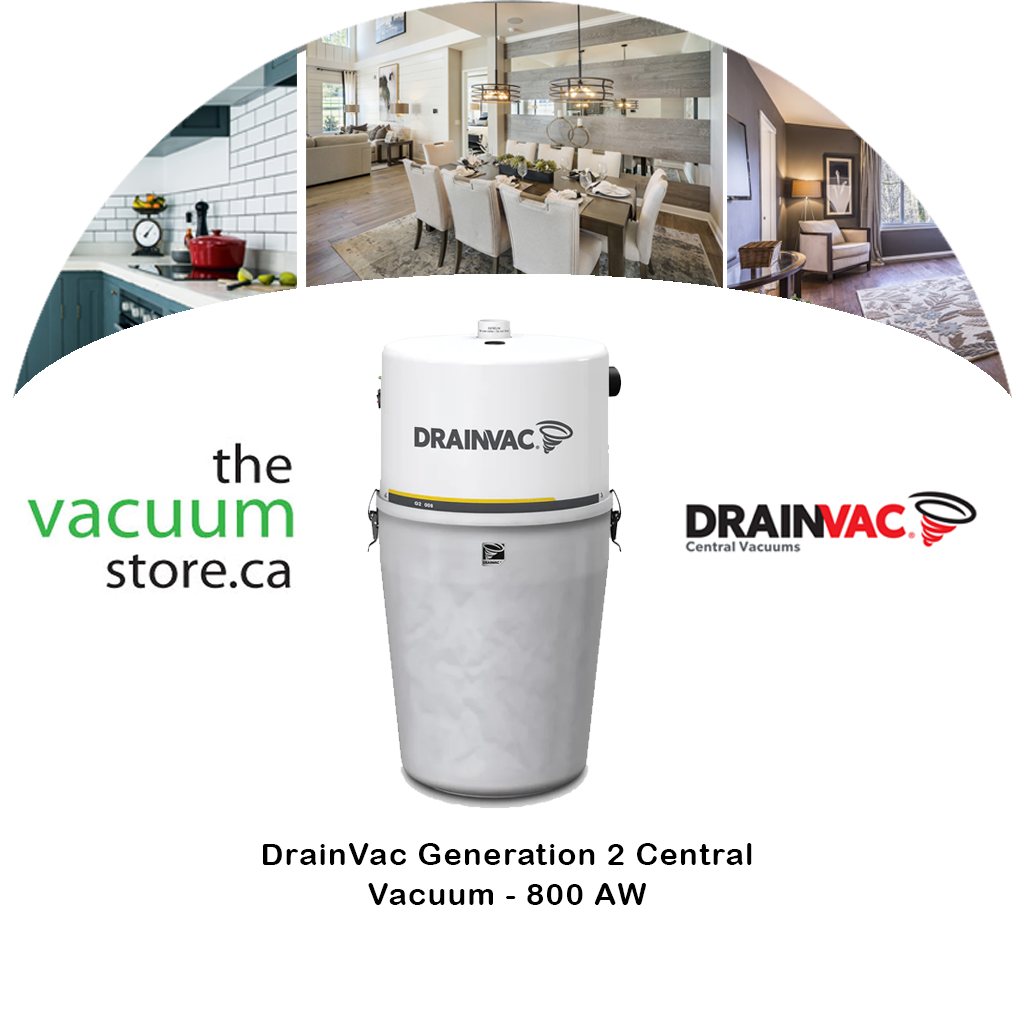 DrainVac G2-008 Generation 2 Central Vacuum - 800 Airwatts – The Vacuum ...