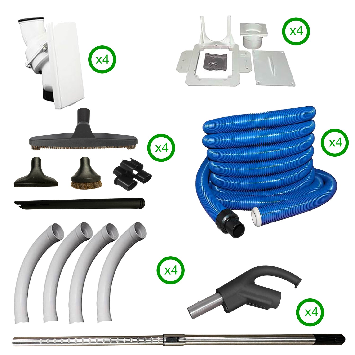 DrainVac DV1R15-CT Central Vacuum with Hide-A-Hose Complete Installati ...