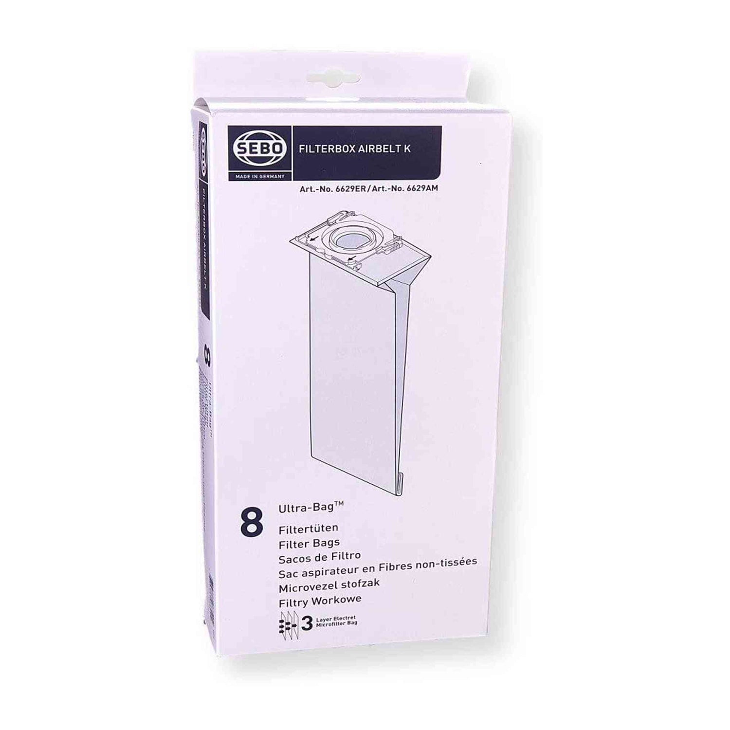 SEBO Airbelt K & E-Series Canister Cleaners | Vacuum Bags