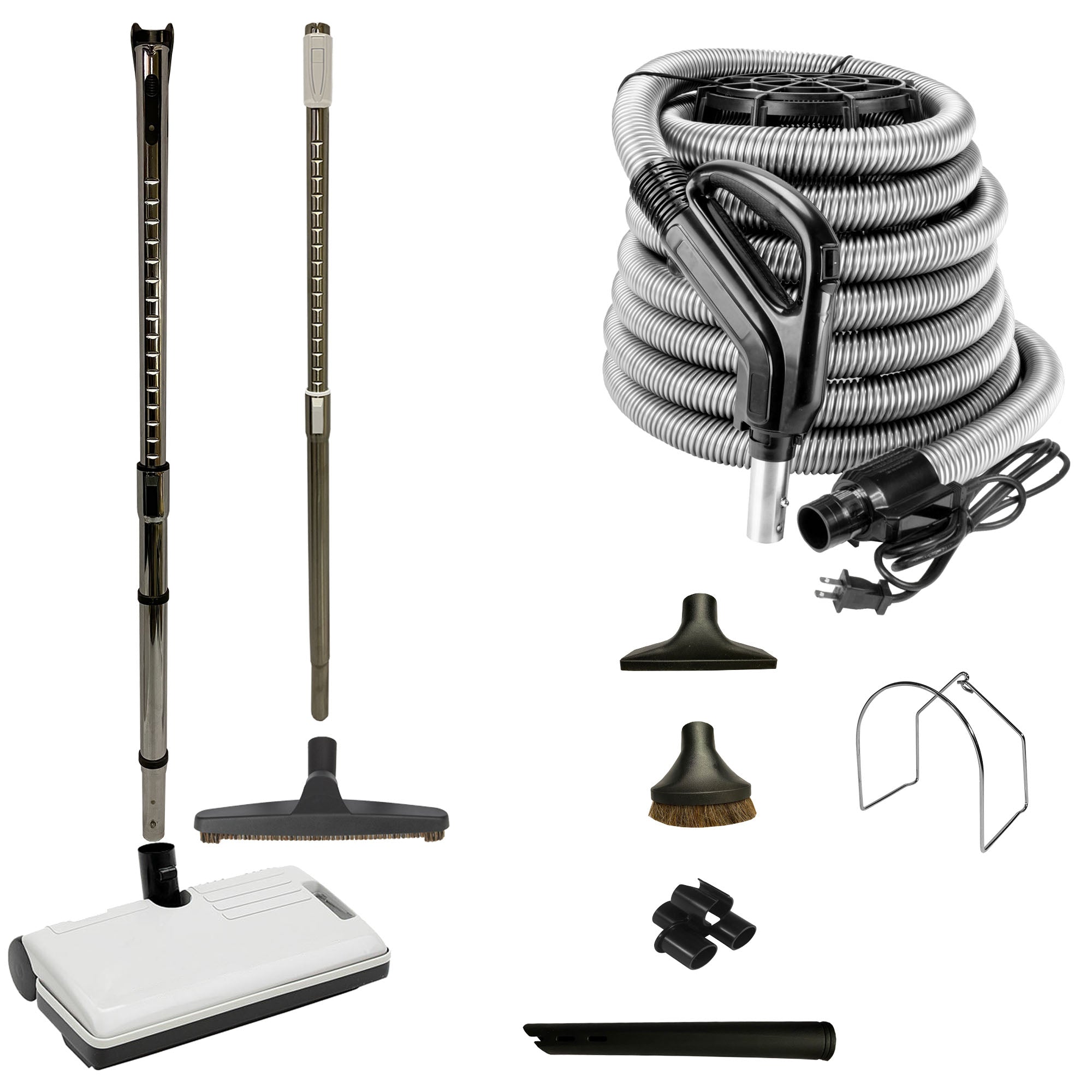 VPC Central Vacuum Kit with Groom Powerhead and Deluxe Tools